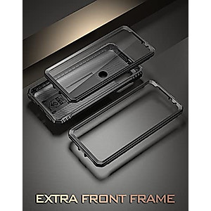 Poetic Revolution Case for Motorola Moto G Power 2022, [20FT Mil-Grade Drop Tested], Full-Body Rugged Dual-Layer Shockproof Protective Cover with Kickstand and Built-in-Screen Protector, Black