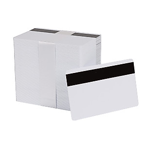Pack of 500 White CR80 PVC Cards with Hi-Co Magnetic Stripe | 30 Mil - Not Encoded