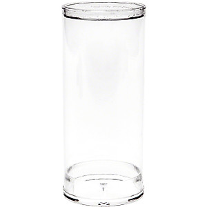 Plymor Plastic Action Figure Tube, 2" Wide by 4.5" Tall, with Clear Acrylic Base, Pack of 6