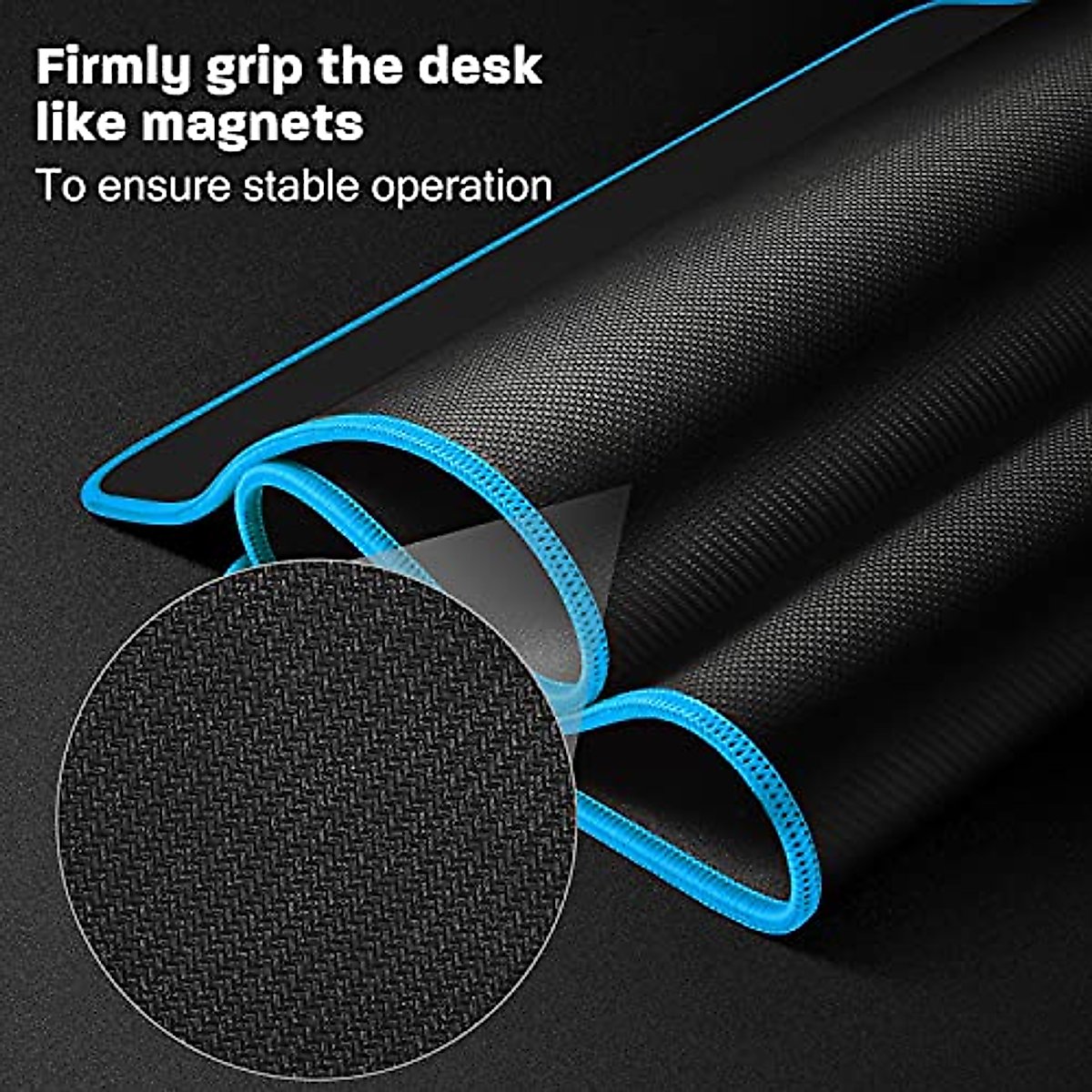 YXLILI Gaming Mouse Pad XXL Large Mouse Pads 31.5X11.8In Extended Computer Mouse Mat for Wireless Mouse Keyboard with Stitched Edges, Non-Slip Base, Waterproof Mousepads for Office Home Gaming-Blue