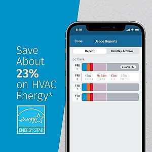 Sensi Touch Smart Thermostat by Emerson with Touchscreen Color Display, Programmable, Wi-Fi, Mobile App, Easy DIY, Data Privacy, Works with Alexa, Energy Star Certified, ST75S-Silver, C-Wire Required