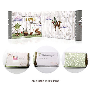 Holoary You Are So Loved Little One Grandma's Brag Book, Small Baby Photo Album 4” x 6” 32 Photos, Woodland Animals Design