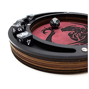 C4Labs 7.25" Padded Vegan Leather Eclipse Dice Tray - Dragon
