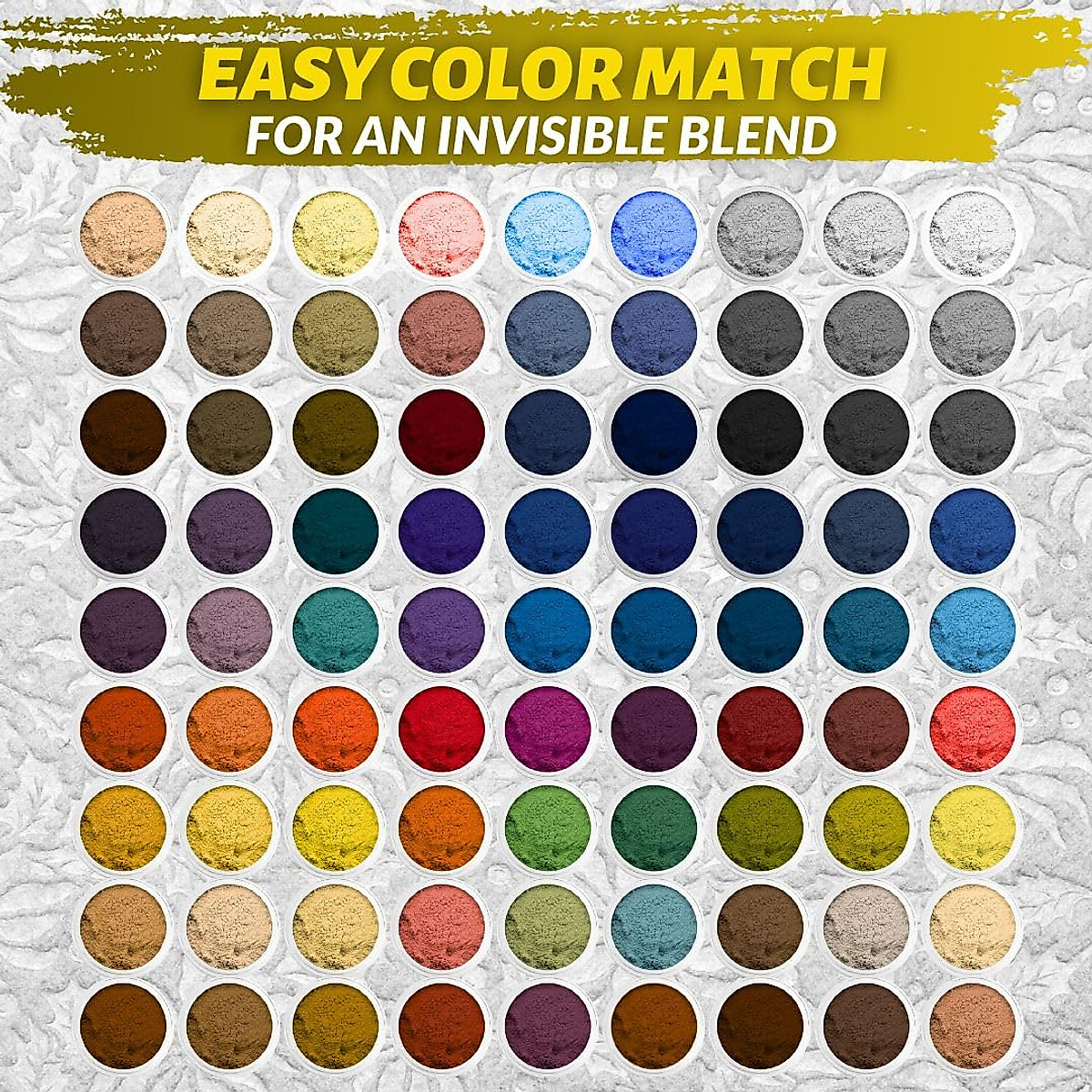 Coconix Fabric & Carpet Repair Kit | Fix Tears, Holes, and Burns on Fabric and Carpet Upholstery, Rugs, and Clothing | Easy Application with Customizable Colors