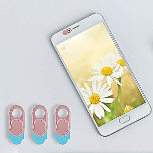 Andraw Valentine's Day Present Easy to Install Webcam Protect Sticker, Camera Protect Sticker, for Phone Smartphone Len(Pink)