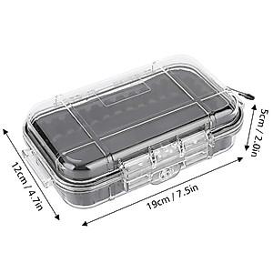 HERCHR Dry Box Outdoor Waterproof Airtight Storage Case Hard Shell Wet Dry Box Carry Box Tackle Organization for Camping, Fishing, Boat, Kayak Waterproof Case boat dry box storage box (transparent)