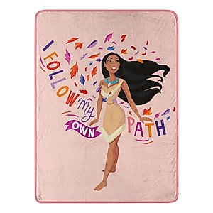 Northwest Disney Princess Micro Raschel Throw Blanket, 46" x 60", Own Path