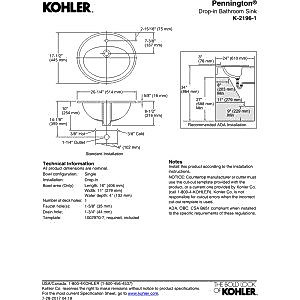 PENNINGTON® 20X17 LAV/CTR HOLE