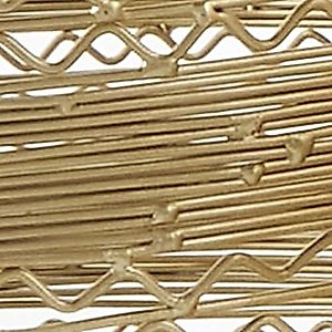 Deco 79 Metal Decorative and Functional Storage Basket Open Frame Wire Basket Organizer with Zig Zag Patterns, Set of 2 Basket for Storage 17", 15"H, Gold