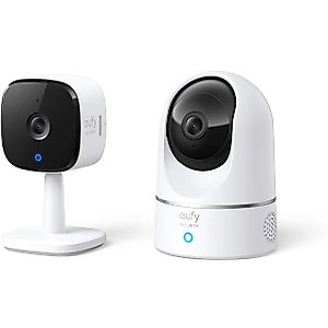 eufy Security Indoor Cam C120 & P24, 2K, Indoor Security Camera, Wi-Fi Plug-in Camera, Human & Pet AI, Voice Assistant Compatibility, Night Vision, HomeBase not Compatible