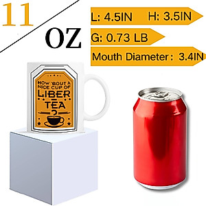 Liber Tea Mug Coffee Mug，Novelty Liber-Tea Cup 11 Ounce Gift For Gamers (White)