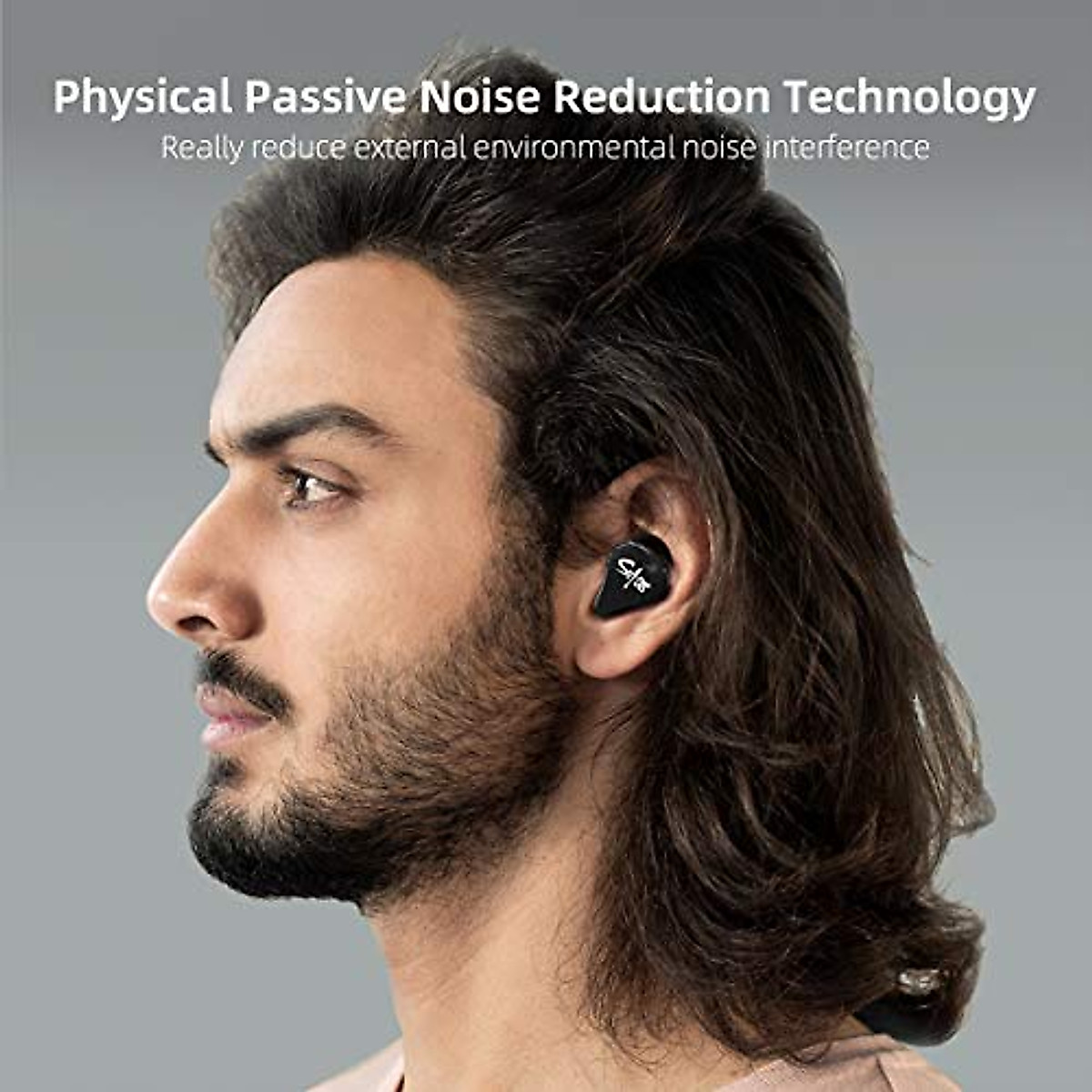 KZ SA08 TWS True Wireless Bluetooth v5.0 Earphones 8BA Units Game Earbuds Touch Control Noise Cancelling Sport Headset(Black)