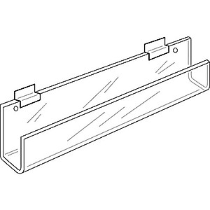 24" Slatwall Greeting Card Displays, Open Ends, Tilt, 62666