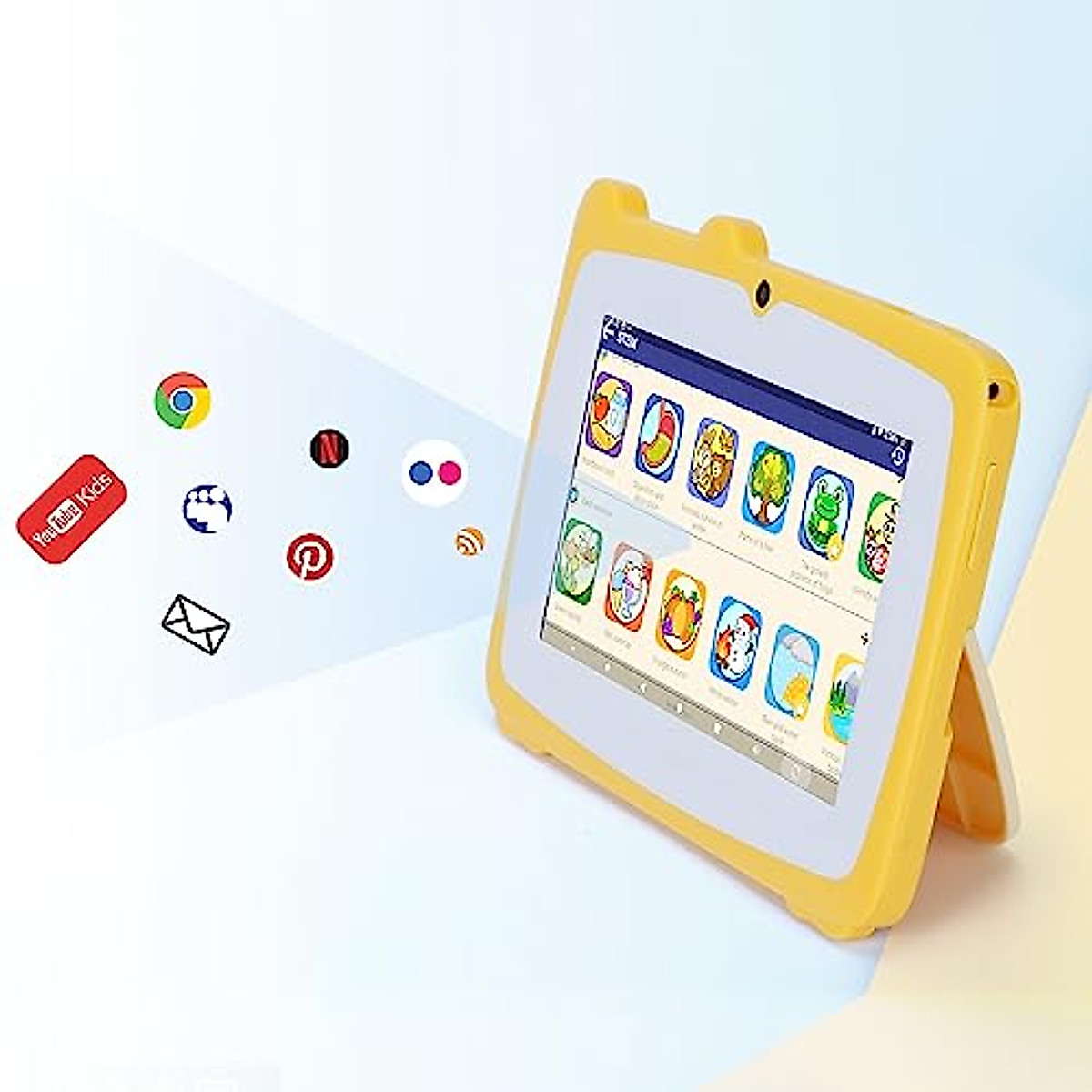 C idea Kids Tablets,7 Inches Toddler Android 12, Dual Cameras, 32GB Large Storage, Iwawa Pre-Installed, Parental Control, Children Learning Educational Tablets
