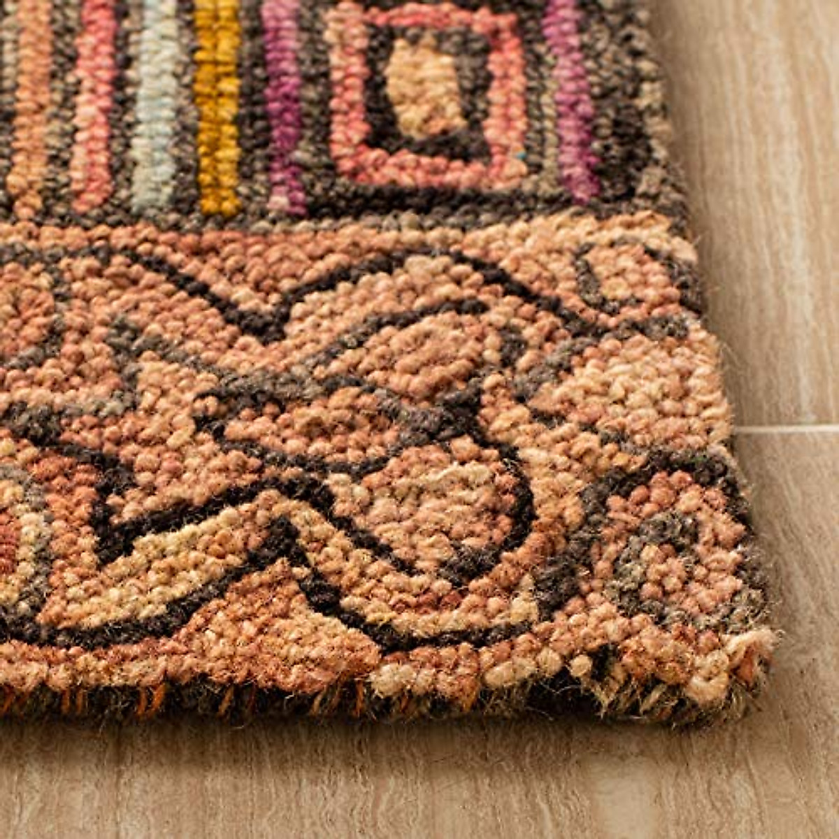 SAFAVIEH Aspen Collection 6' x 9' Pink / Blue APN285U Handmade Boho Wool Area Rug