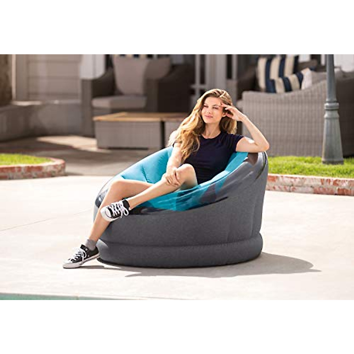 Intex Inflatable Empire Chair, 44" X 43" X 27", Color May Vary, 1 Pack
