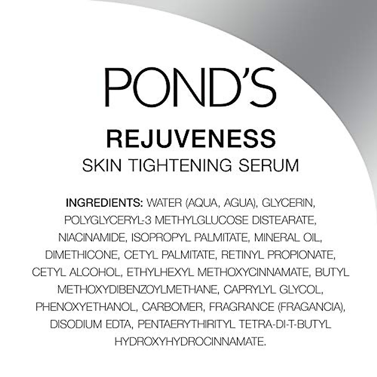 Pond's Skin Tightening Serum Visibly Tightens The Appearance Of Skin & Helps Slow New Signs of Aging Rejuveness Face Serum 1.7 Oz