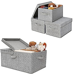 GRANNY SAYS Bundle of 3-Pack Rectangle Storage Bins & 1-Pack Extra Large Rectangle Storage Bin