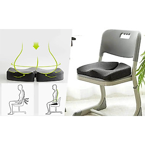 Libiyi Seat Comfort Pro, Libiyi Non-Slip Comfort Cushion Pad, Ergonomic Seat Cushion for Hip and Back Pain Office Chair, Memory Foam Seat Cushion for Chair,Car Back Pad Support for Chair (Blue)