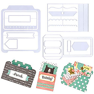 3 Pcs Card Package Die Cuts DIY Embossing Cutting Dies 3D Stencil Template Metal Cut Dies for Scrapbook Album Flowers Leaves Envelope Gift Paper Card Dies Decoration