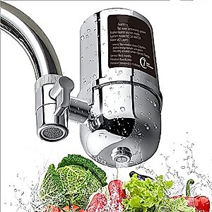 Rehomy Faucet Mount Water Filtration System Faucet Water Filter Tap Water Purifier Reduces Impurities Chlorine Heavy Metals Bad Taste