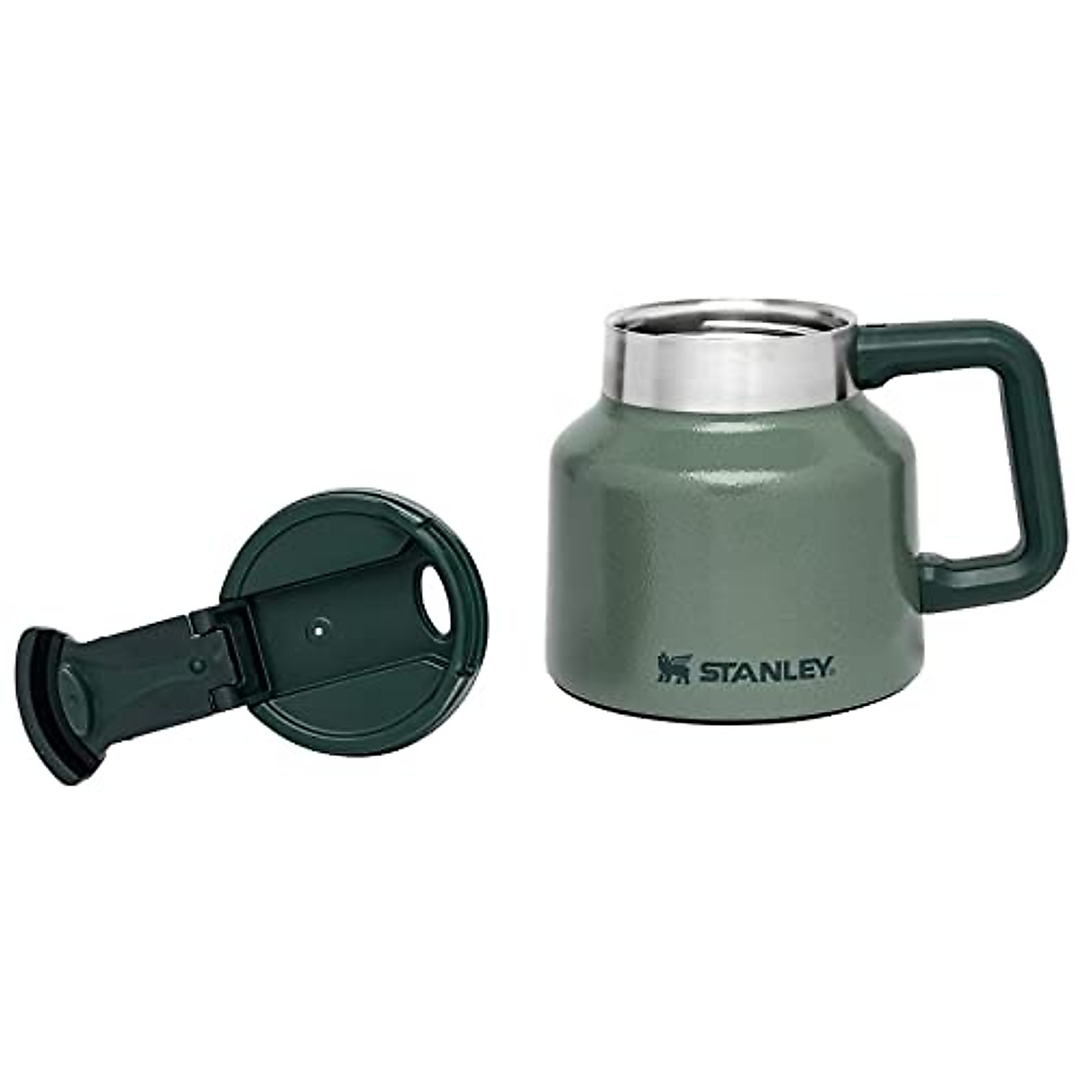 Stanley 10-02873-037 The Tough-To-Tip Admiral's Mug Hammertone Green 20OZ / .59L