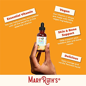 MaryRuth Organics Toddler Vitamin C Drops | USDA Organic Vitamin C Liquid Drops for Toddler | Ages 1-3 Years | Vitamin for Immune Support & Overall Health | Vegan | Non-GMO | Gluten Free | 30 Servings