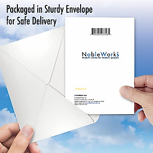 NobleWorks - 1 Happy Birthday Card with Envelope - Funny Photos, Birthday Humor Notecard - Karate Kid C7343BDG