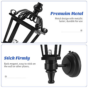 TOYANDONA 2pcs Dollhouse LED Wall Sconces 1: 12 Scale Wall Lamp Simulation Miniature Furnitures for DIY Dollhouse Living Room Mini Toy Wall Lamp Models Black