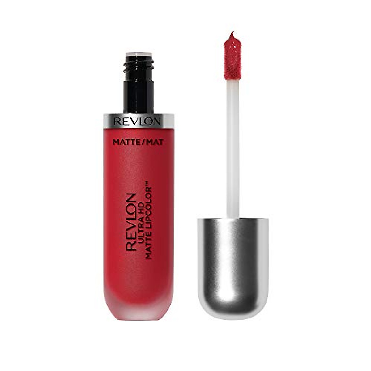 Revlon Ultra HD Matte Lipcolor, Velvety Lightweight Matte Liquid Lipstick in Red / Coral, Love (625), 0.2 oz