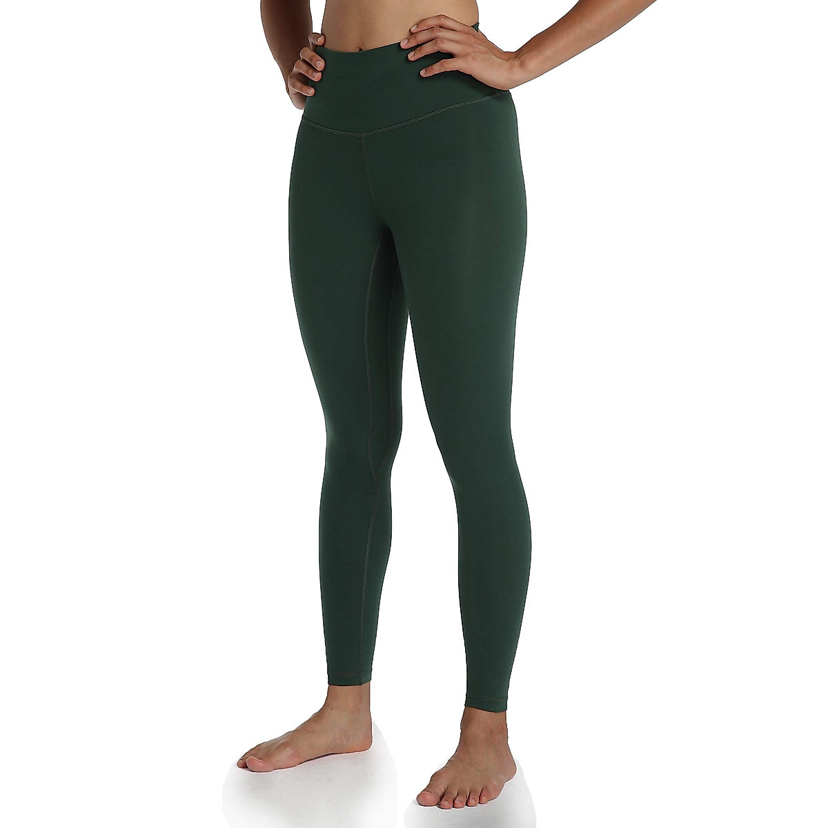 Colorfulkoala Women's High Waisted Tummy Control Workout Leggings Full Length Ultra Soft Yoga Pants 28" (M, Forest Green)