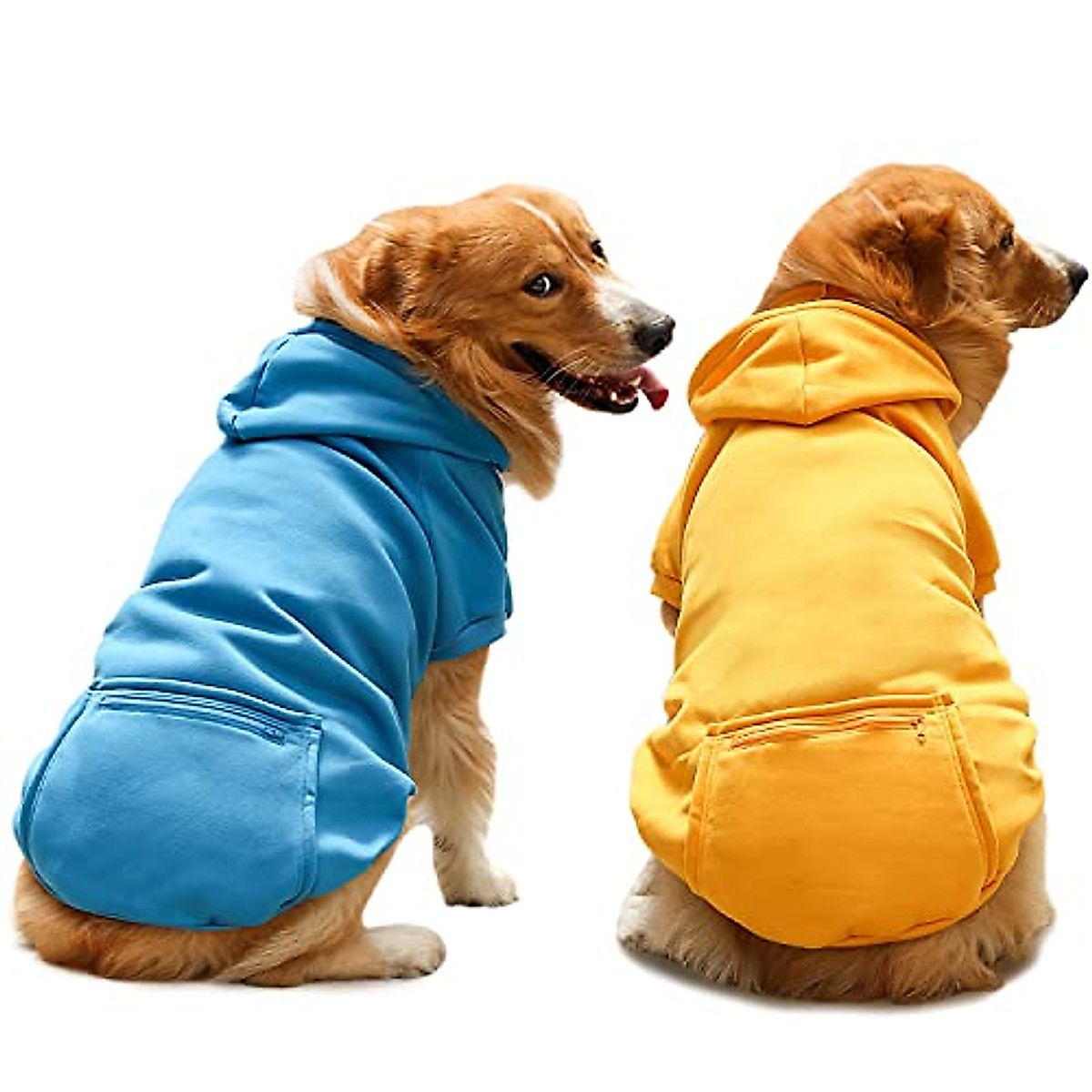 Dog Hoodie 2 Pieces Dog Hoodie Sweater with Hat and Pocket Warm and Soft Dog Sweaters for Small Medium Dogs Winter Pet Dog Puppy Hoodies Sweatshirt Cold Weather Dog Coat Clothes for Boys or Girls