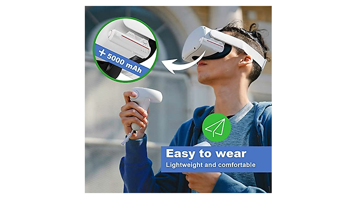 Bioherm 5000mAh Battery Pack for Oculus Quest 2 | Longer VR Playtime