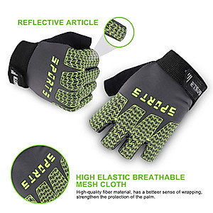 Accmor Kids Sport Gloves, Kids Half Finger Gloves, Kids Boys Girls Cycling Gloves, Kids Fishing Gloves for Cycling Camping Fishing Outdoor Sports