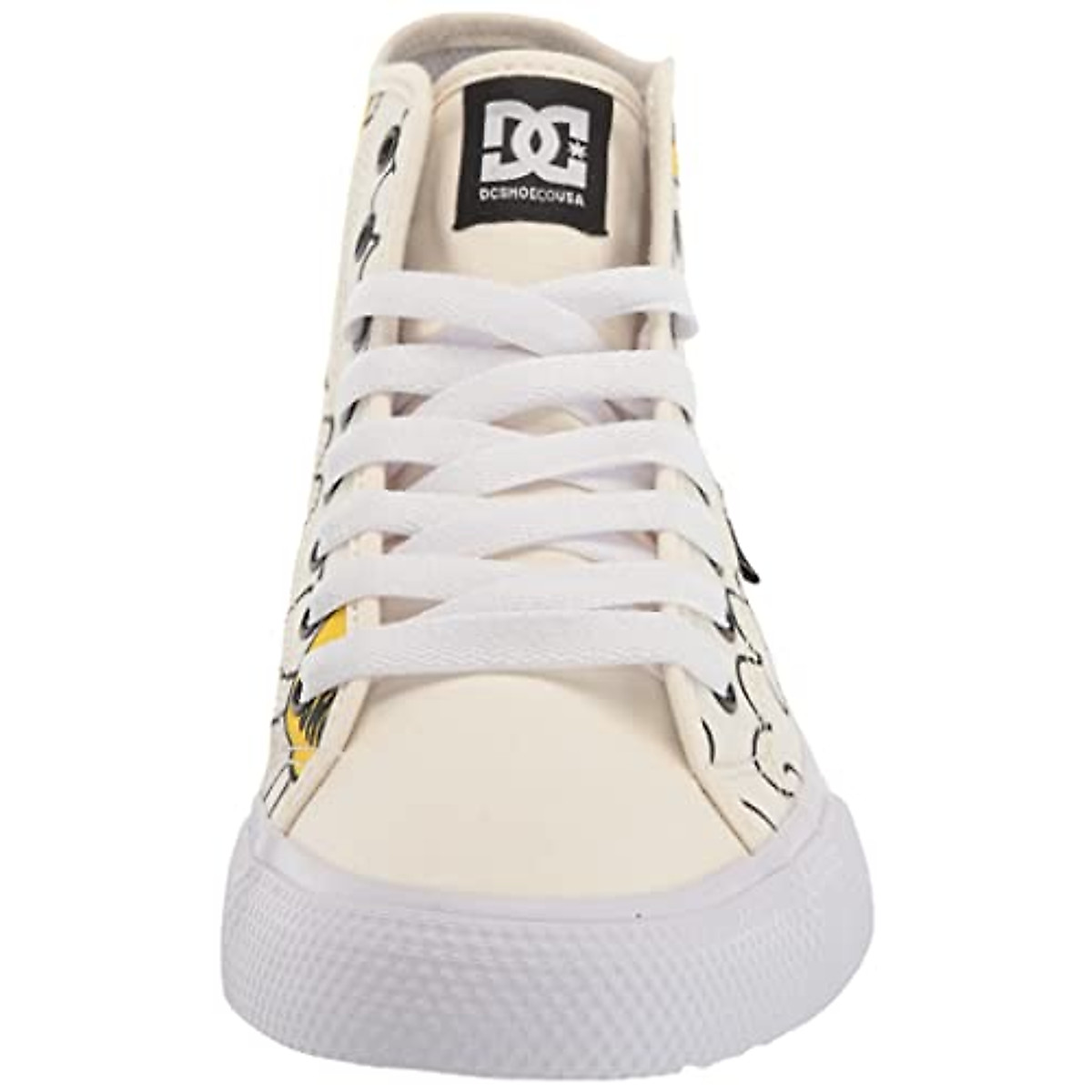 DC Women's Manteca Hi TXSE Skate Shoe, White/Black/Flower, 11