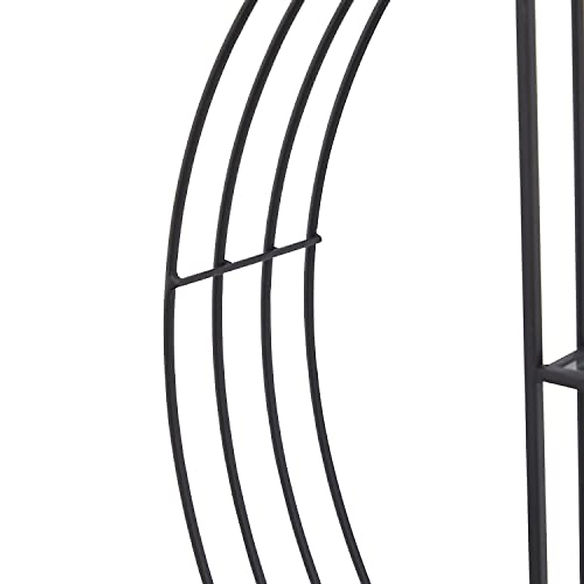 CosmoLiving by Cosmopolitan Metal Round 2 Shelves Wall Shelf, 32" x 6" x 32", Black