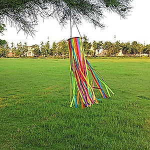 Satin Ribbon Windsock Streamer, Outdoor Decorations for Your Patio, Garden, Yard, Dock and Camper, 49-Inch, WS49-XZH
