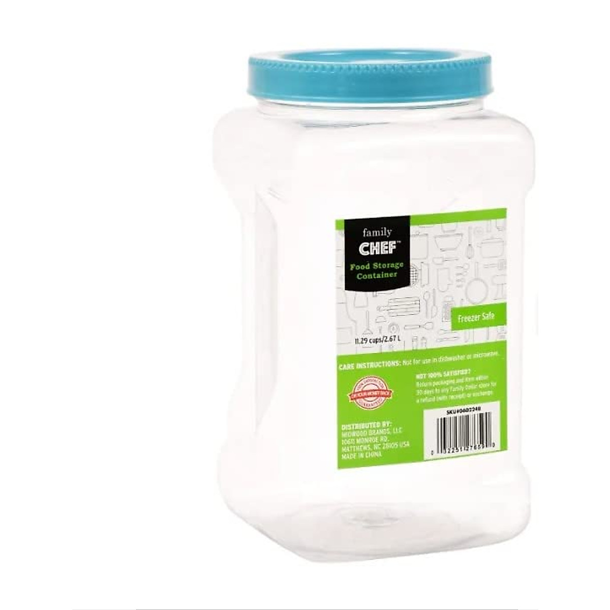 Family Chef Clear Storage Jar (Plastic)