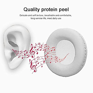 Aiivioll Replacement Ear Pads Compatible with SYNCHROS E50BT E50 S500 S700 Wireless EarPads Headphones Ear Pads Protein PU Leather Ear Pads Repair Parts (White)