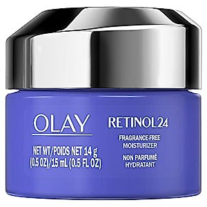 Olay New Regenerist Retinol 24 + Peptide Night Face Moisturizer, Fragrance-Free, Trial Size 0.5 oz