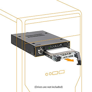 ICY DOCK Full Metal 2 Bay 2.5” SATA/SAS HDD & SSD Mobile Rack for External 3.5" Drive Bay | ToughArmor MB992SK-B
