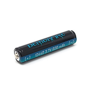Demonfire 10440 Button Top 600mAh 3.7V Li-Ion Protected Rechargeable Battery (6 Pieces)