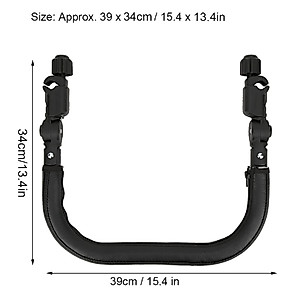 Universal Stroller Tray, Detachable Shockproof Baby Stroller Bumper Bars for Rectangle Tube for Quadrate Tube for Rhombic Tube(Universal (Leather) armrest)