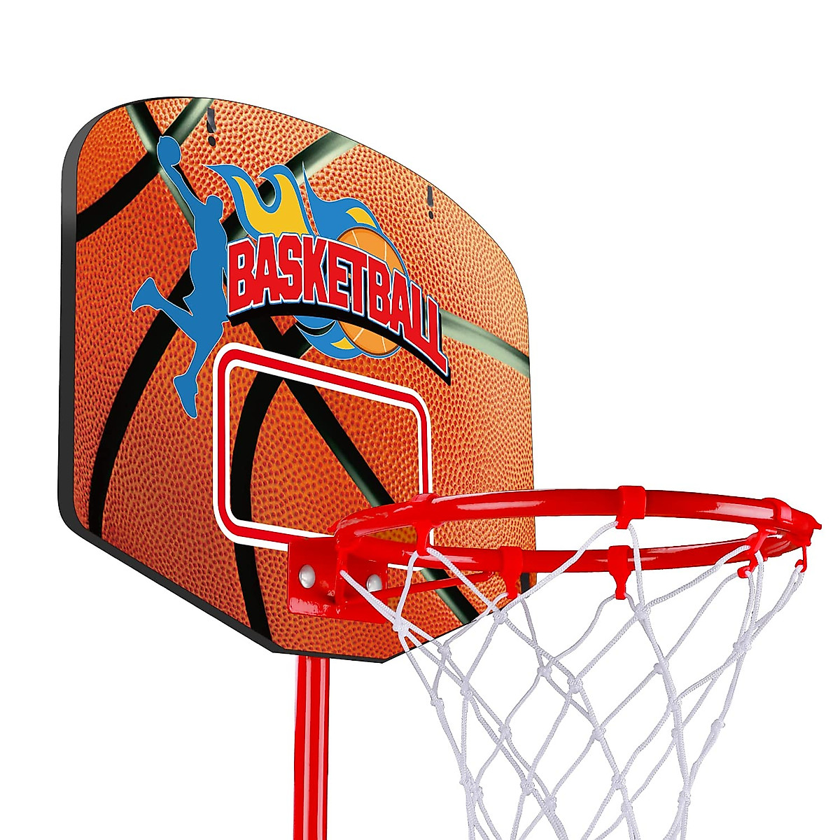 Toddler Basketball Hoop Stand Adjustable Height 2.5 ft -6.2 ft Indoor Basketball Goal Toy with Ball Pump for Kids Boys 2 3 4 5 6 7 8 Years Old Indoor Outdoor Toys Age 1-3 4-8 Yard Games Gifts