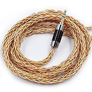 KZ Gold Silver and Copper Mixed (784 cores) Upgrade Cable, HiFi Audio 0.75MM 2PIN Replacement IEM Earbuds Wire Compatible with C PIN Headphone