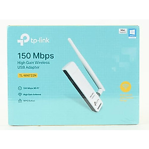 TP-Link Nano USB Wifi Dongle 150Mbps High Gain Wireless Network Adapter for PC Desktop and Laptops. Supports Win10/8.1/8/7/XP Linux 2.6.18-4.4.3, Mac OS 10.9-10.15 (TL-WN722N)