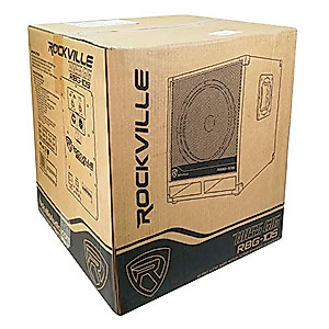 Rockville Bass Gig Active Powered PA Subwoofer DJ/Pro 1200 Watt, 10 inch (RBG10S), Black