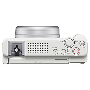 Sony ZV-1 II Vlog Camera for Content Creators and Vloggers (White) (ZV-1M2/W) + 64GB Card + Corel Photo Software + NP-BX1 Battery + Card Reader + LED Light + Soft Bag + Flex Tripod + More (Renewed)