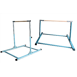 X-Factor 5 Ft Athletic Horizontal Bar Teens Adjustable Gymnastics Children's Training Kip Bars Blue