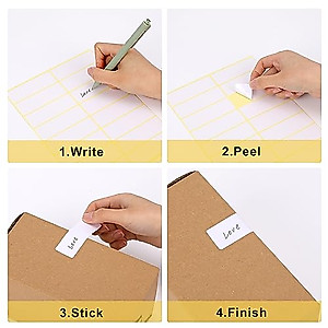 720 Pcs 1x3 Inch Date Label Removable Freezer Label Stickers Food Storage Stickers Self-Adhesive Rectangular Stickers for Food Containers Jars Bottles Storage Organization